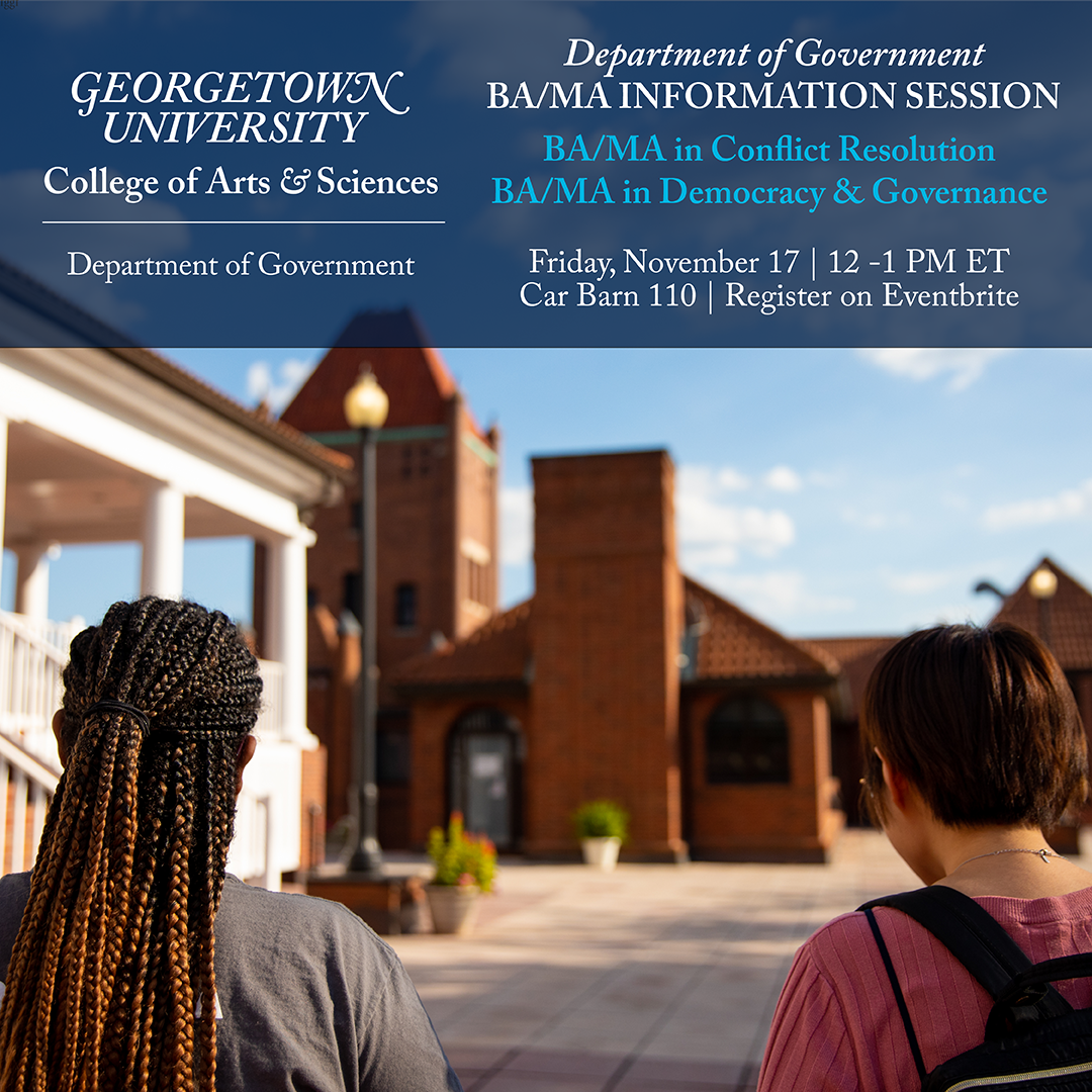 M.A. in Conflict Resolution - Georgetown University